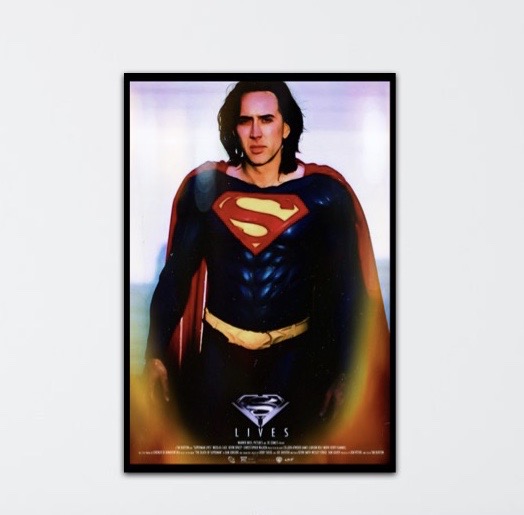 SUPERMAN LIVES Vintage Poster - Dizaster In A Halo
