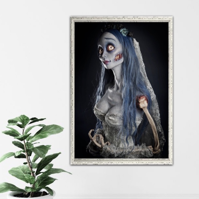 Corpse Bride Realistic Poster - Dizaster In A Halo