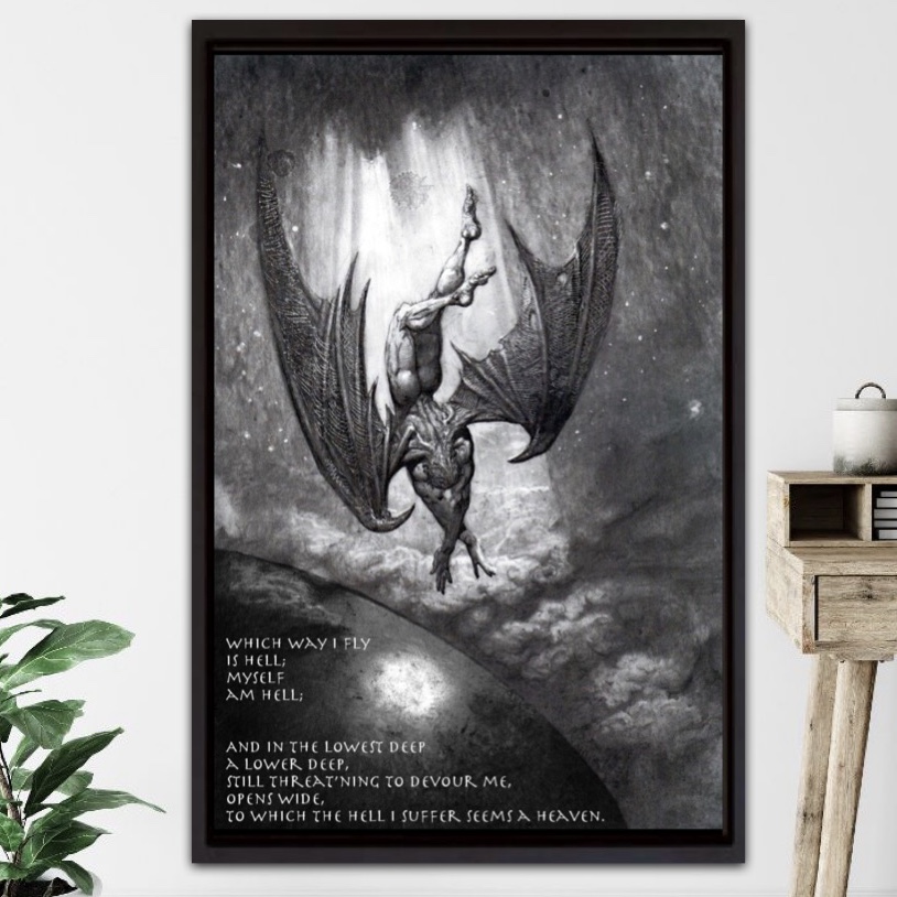 Satan Poem Poster - Dizaster In A Halo